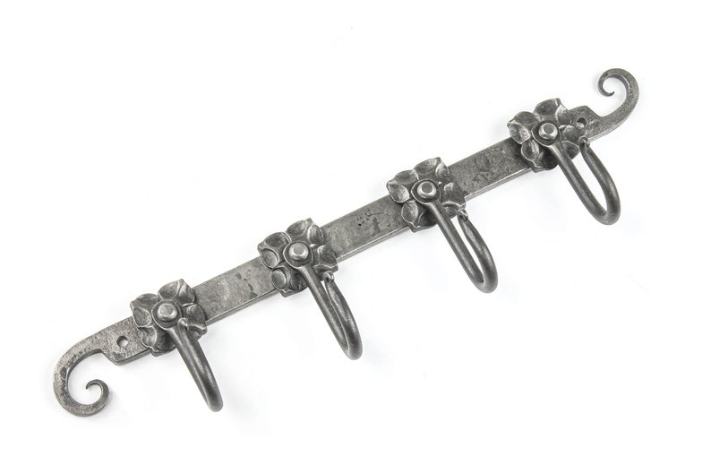 Rustic Flower Hanger Key Rack Jewelry Organizer Hammered | Etsy