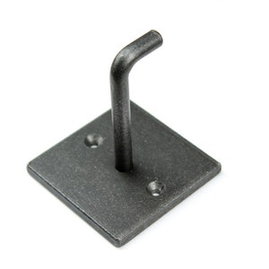 Industrial Hook, Square Base | Modern Rustic Coat Hook, Wall Mounted ...
