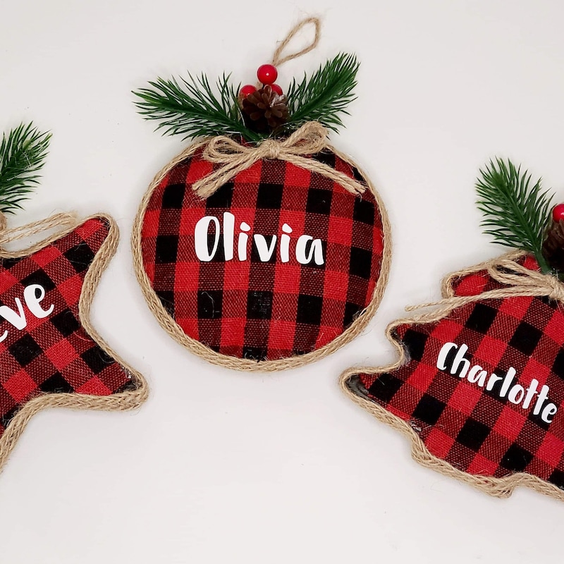 Plaid Ornaments Custom - Etsy