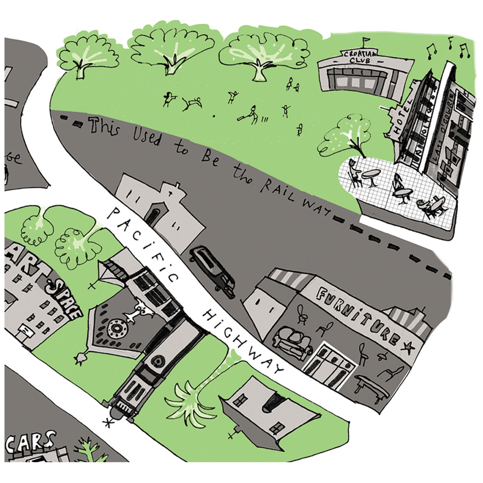 Map of Hamilton, NSW - Etsy