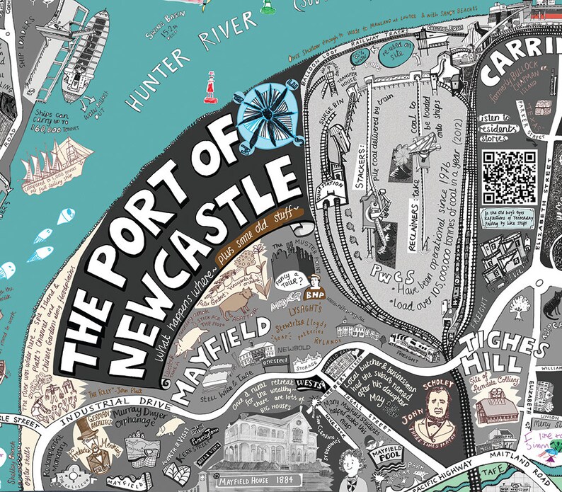 Newcastle Port Map - Etsy