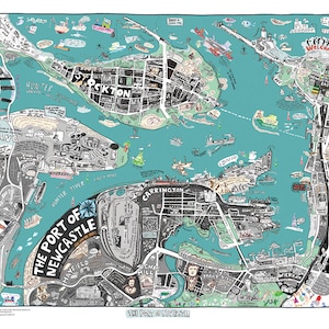 Newcastle Port Map - Etsy
