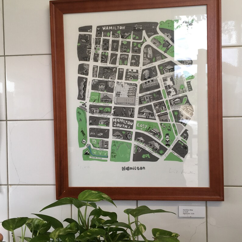 Map of Hamilton, NSW - Etsy Australia