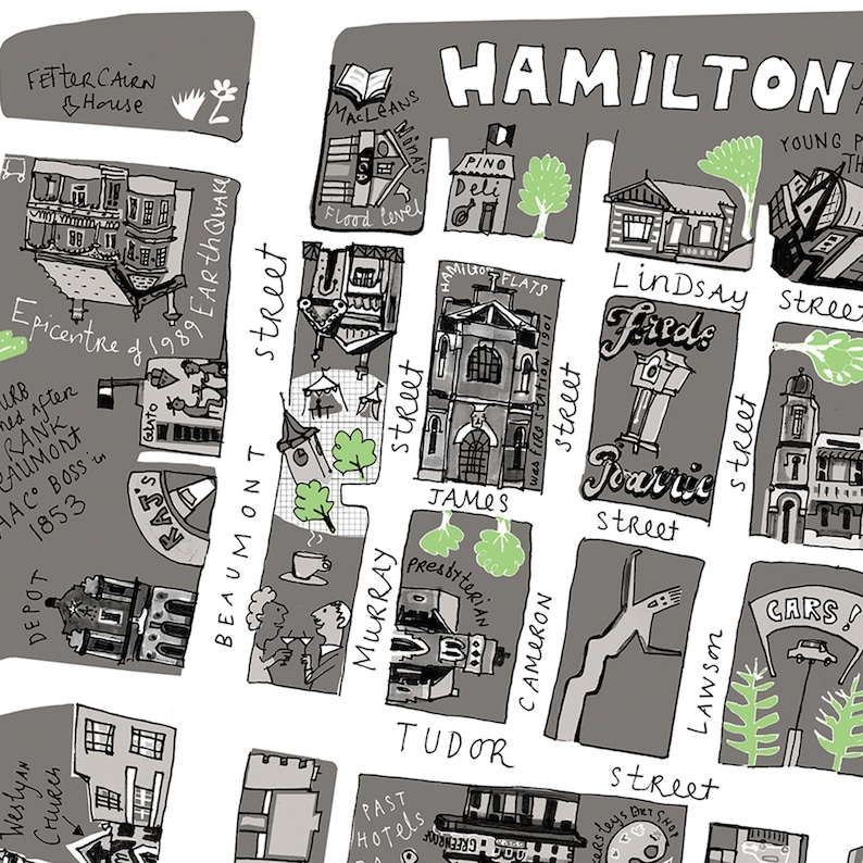 Map of Hamilton NSW - Etsy Australia