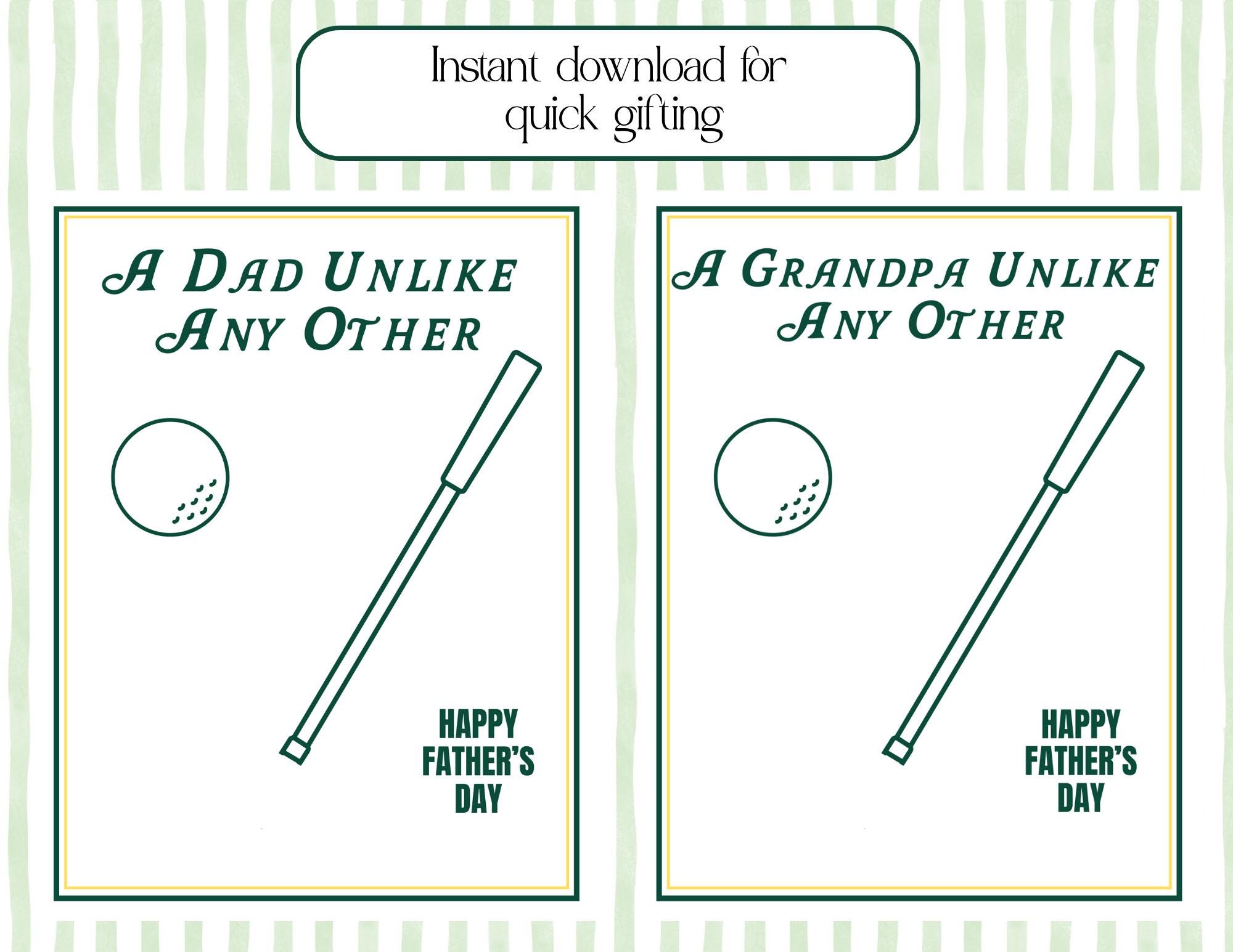 Father’s Day Handprint Art Golf Printable | Best Dad by Par | Handprint ...