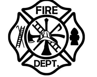 Wildland Fire Fighter, Maltese Cross, Fire Rescue. Reflective or Matte ...