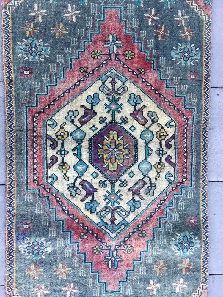 SL51 Runner, Turkish Runner, Green Boho Runner 225x63cm Kitchen Runner ...