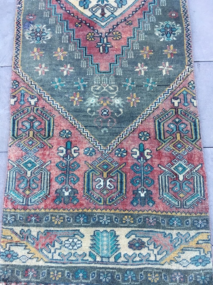 SL51 Runner, Turkish Runner, Green Boho Runner 225x63cm Kitchen Runner ...