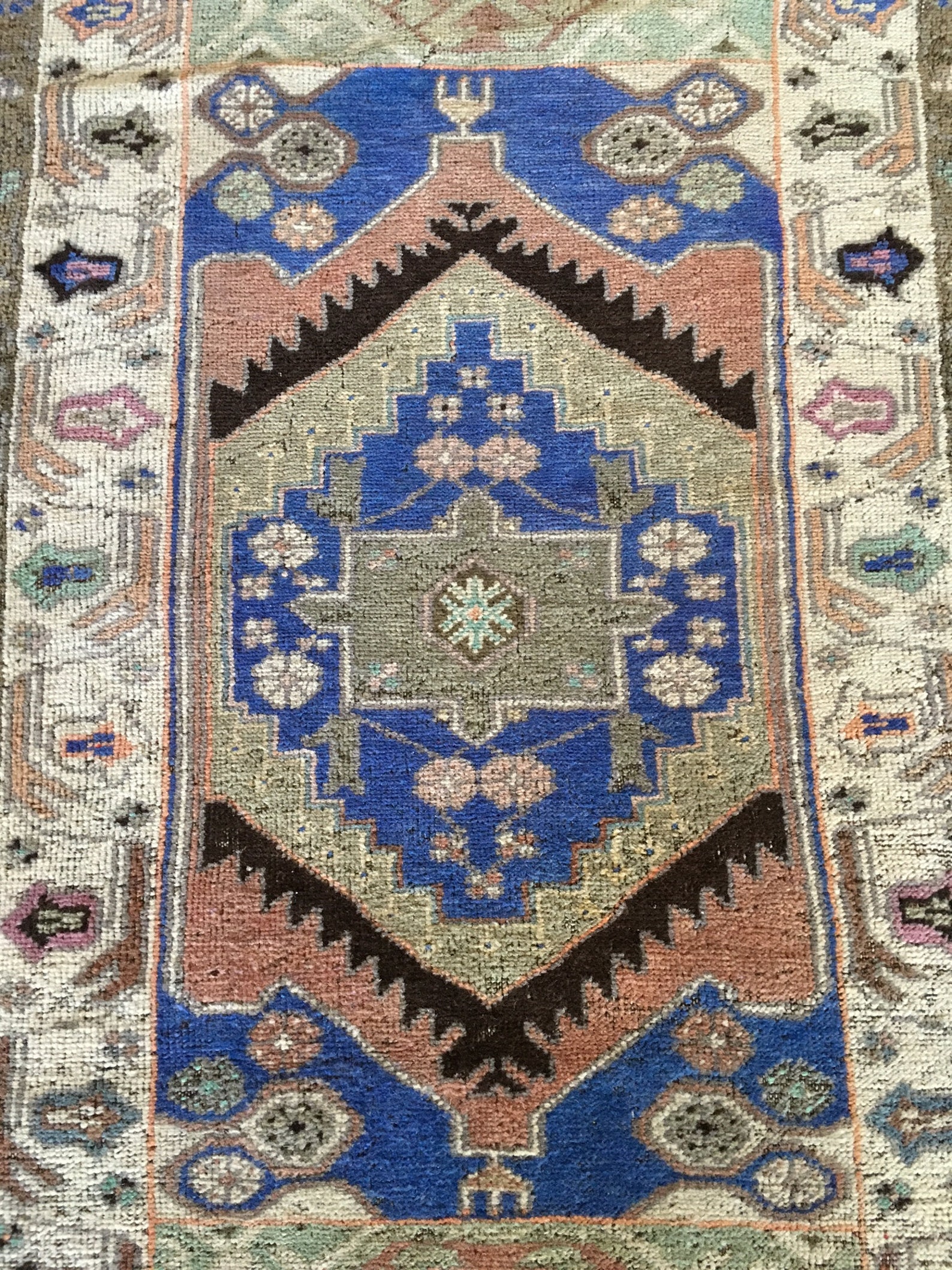 SL50 Rug, Blue Rug, Vintage Turkish Rug 123 X 74cm Bedroom RUG, Living ...