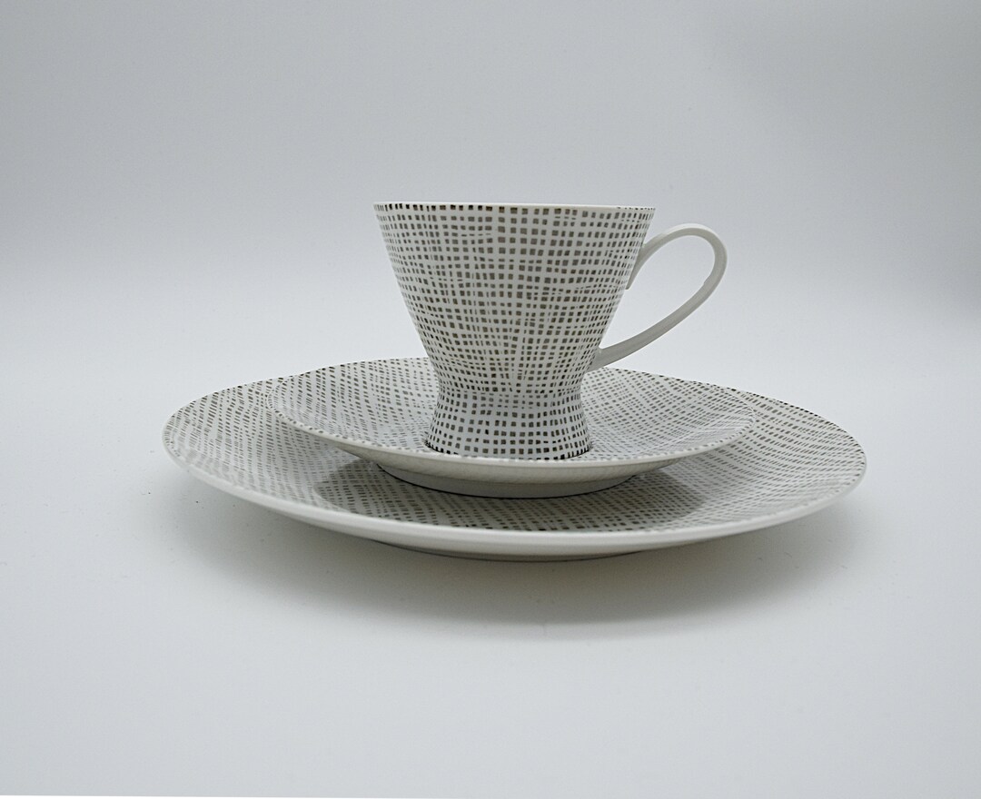Rosenthal Form 2000 Bast Grey, Coffee Set, 3 Pieces, White Porcelain ...