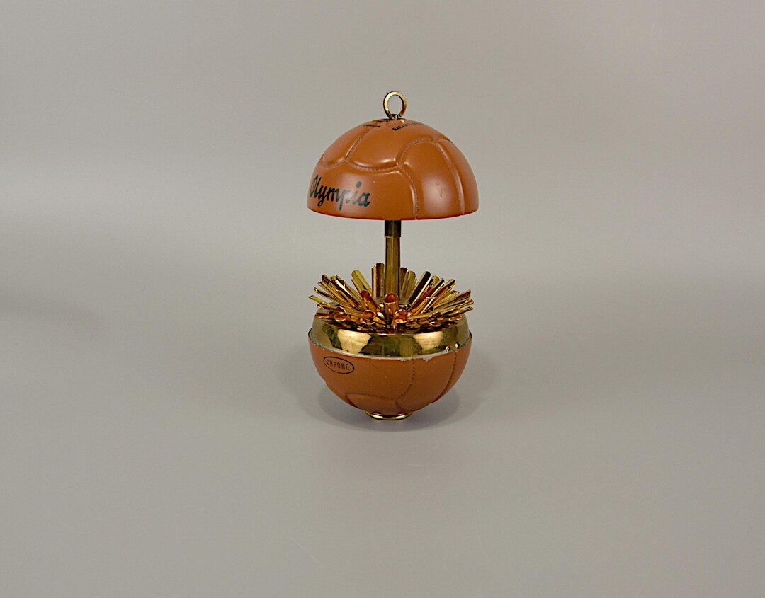 Vintage Table Top Cigarette Dispenser in Shape of Football, Soccer Ball ... Vintage Table Top Cigarette Dispenser in Shape of Football, Soccer Ball ...