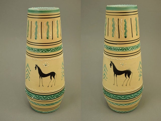 Vintage Vase / Serafino Volpi / Deruta Italy 70s - Etsy