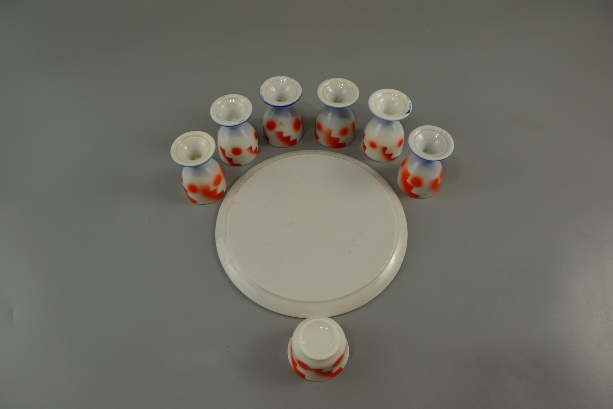 6 Vintage Egg Cups / Salt Cellar / Plate / Art Deco | Germany | 30s - Etsy