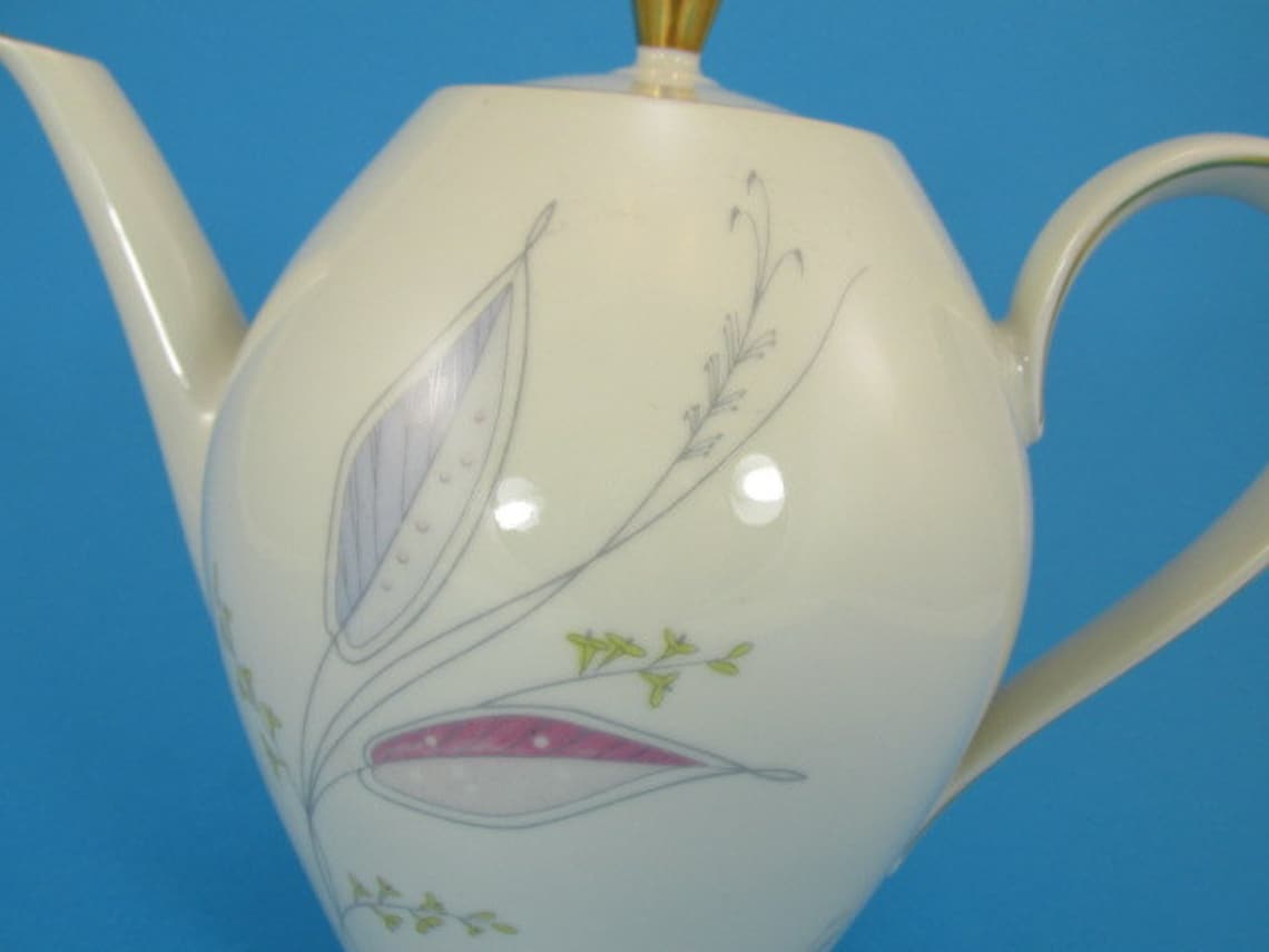 Vintage coffee tea pot porcelain Mid Century 50s German | Etsy
