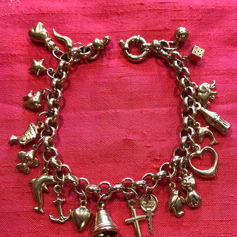 Gold Charm Bracelet - Etsy