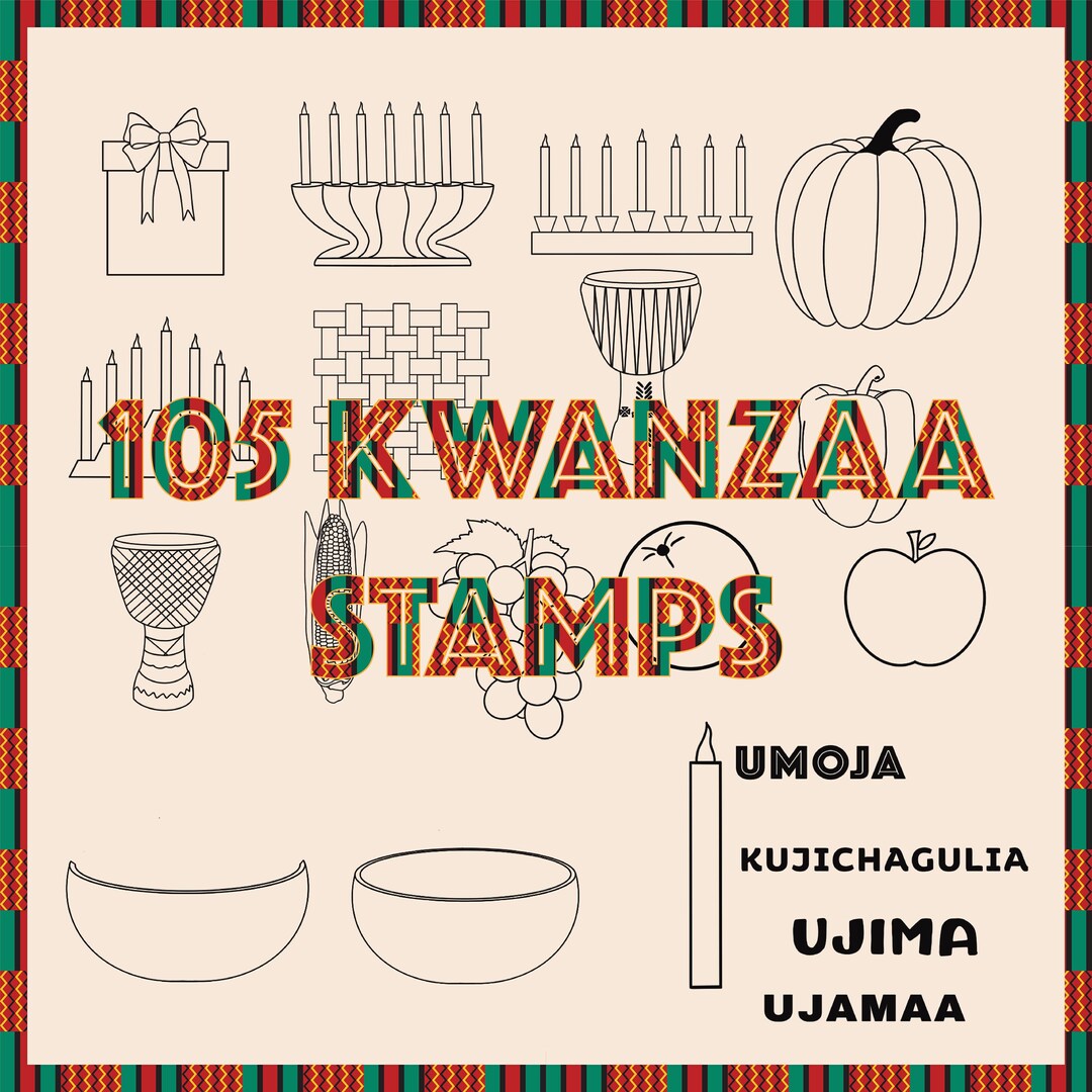 Kwanzaa Procreate Stamps, 105 Kwanzaa Stamps, 7 Principles, Kwanzaa Mat ...