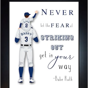 Father Son Baseball Decor, Dad Birthday Gift From Son, Baseball Nursery ...