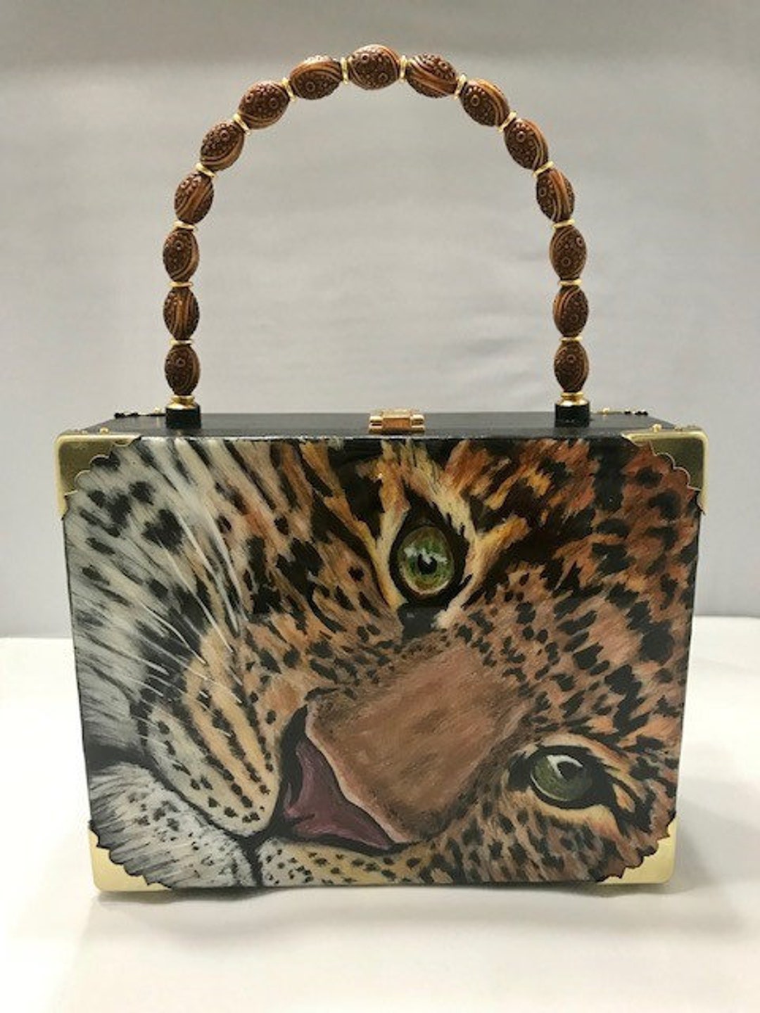 Hand Painted Leopard Purse, Cigar Box Purse, Leopard Purse, Gift for ...