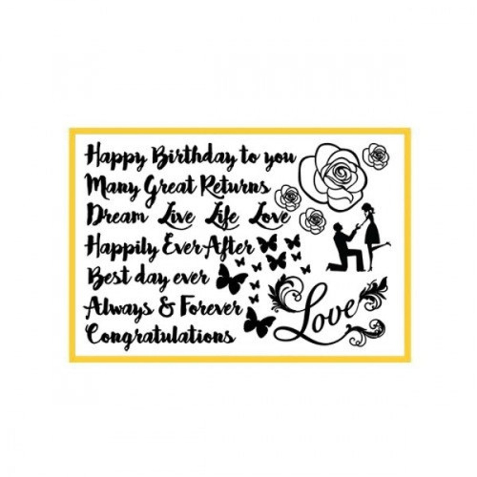 Calligraphy Celebration Silhouette Mat/mold, Cake Silhouettes - Etsy