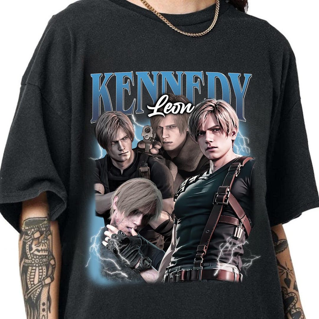 Limited Leon Kennedy Blue Version Vintage T-shirt, Gift for Women and ...
