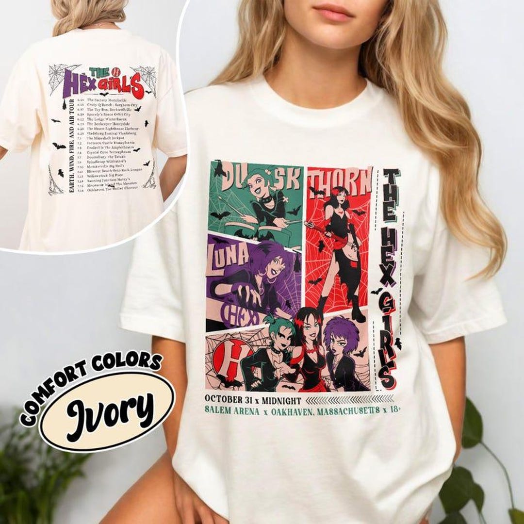 The Hex Girls Rock Band 2 Sided Comfort Colors Shirt, the Hex Girls ...