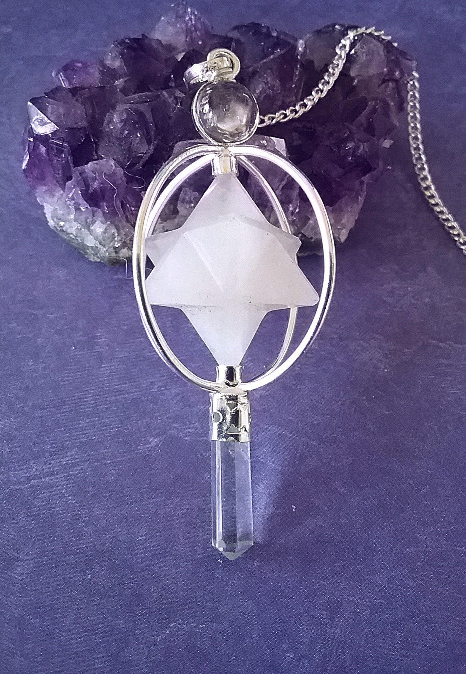 Rose Quartz PENDULUM ROSE QUARTZ Spinning Merkaba Pendulum - Etsy