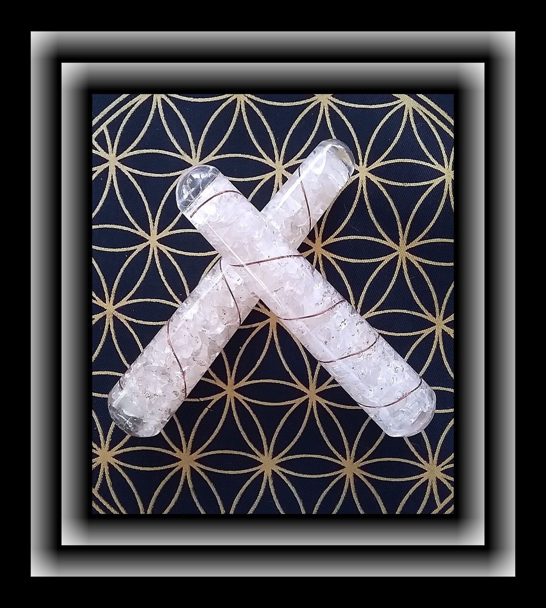 Orgone Crystal Quartz WAND, Large Energized Quartz Crystal Orgone Wand ...