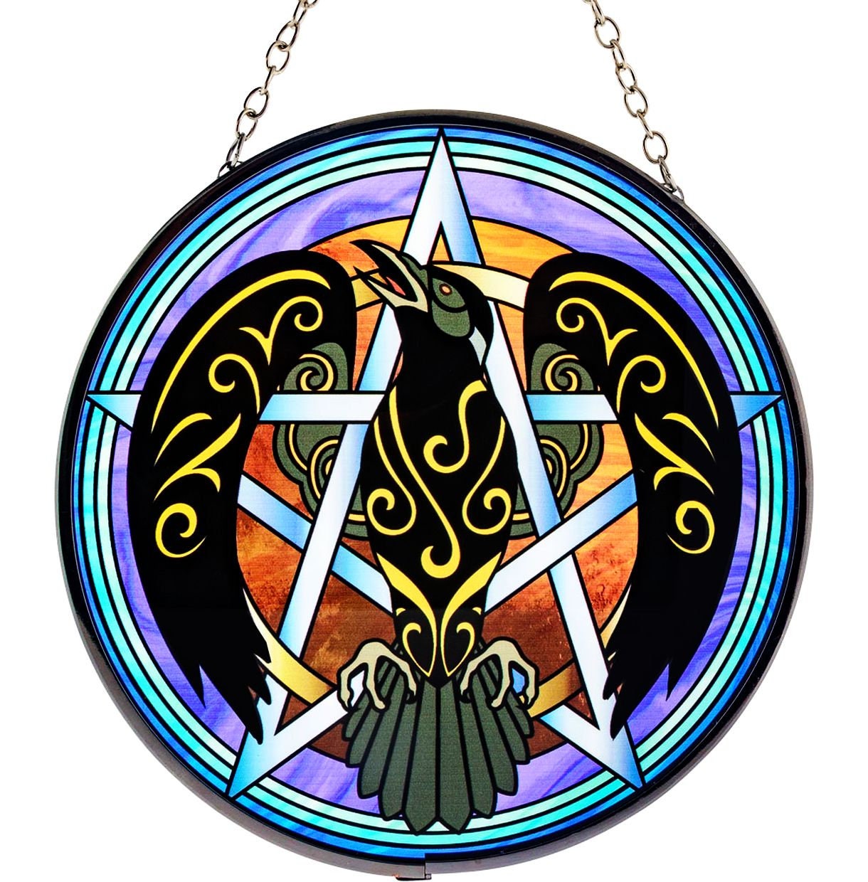 Suncatcher RAVEN SUNCATCHER 6 Stained Glass Look - Etsy Canada