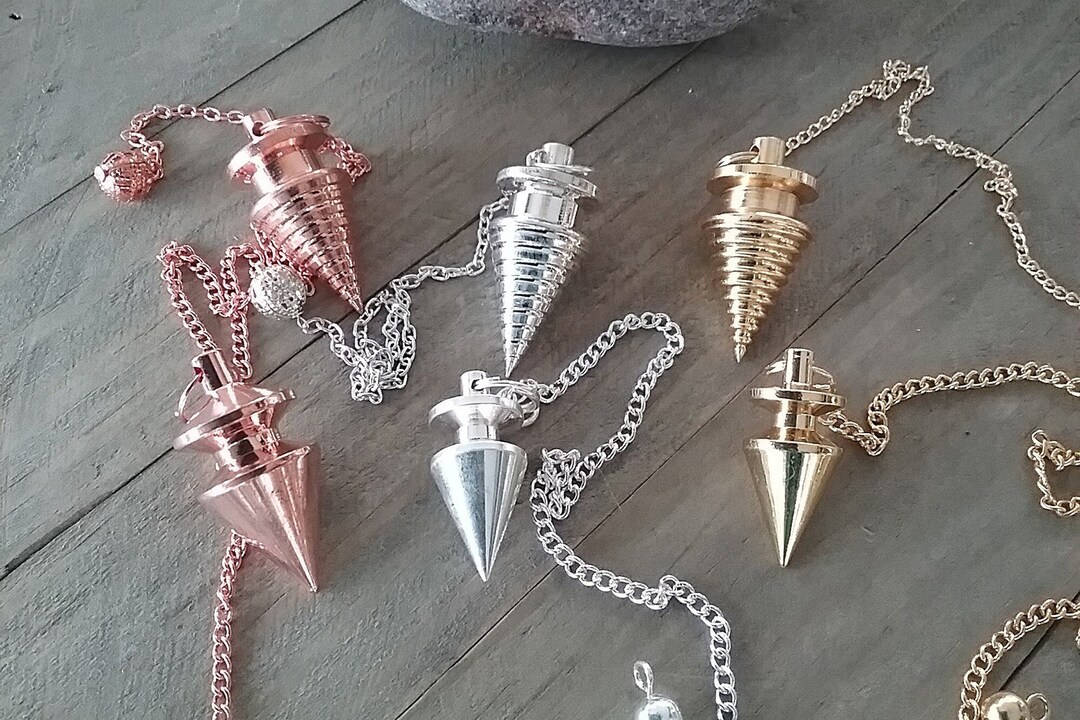 Metal Dowsing Pendulum Set: Copper, Gold, Silver Finish - Etsy