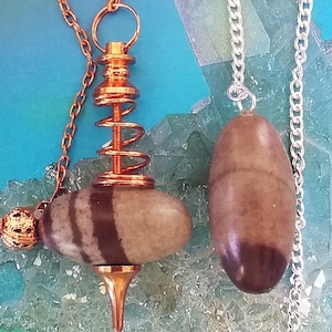SHIVA LINGAM Dowsing Pendulum, Lingam Crystal and COPPER Vortex Spiral ...