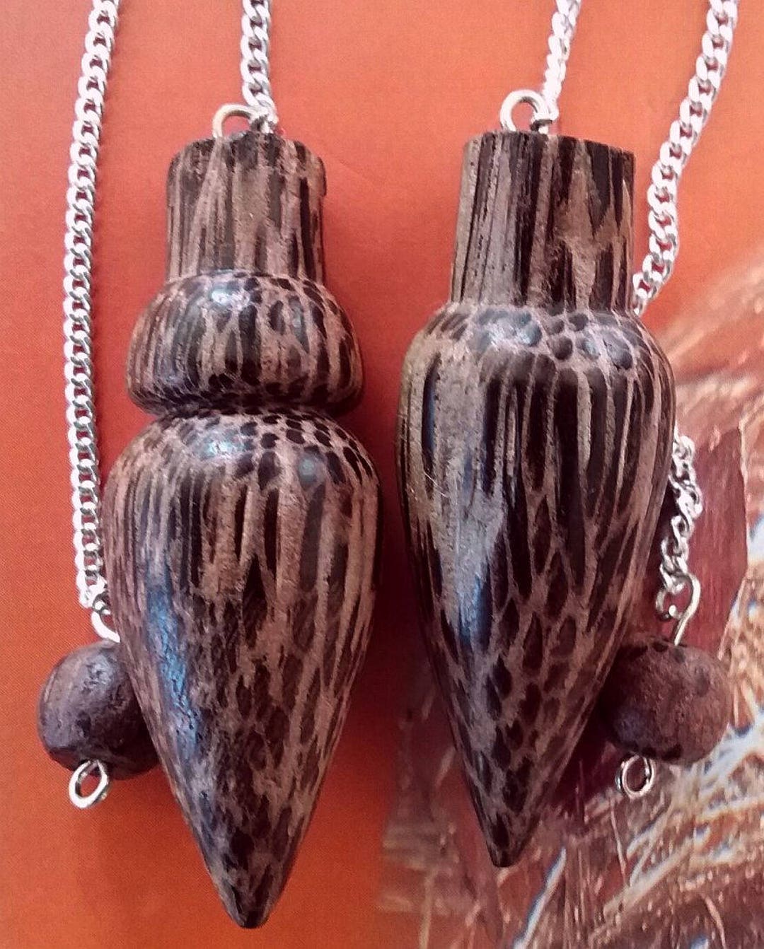 Coconut Wood Dowsing Pendulum Set With Storage Pouches - Etsy