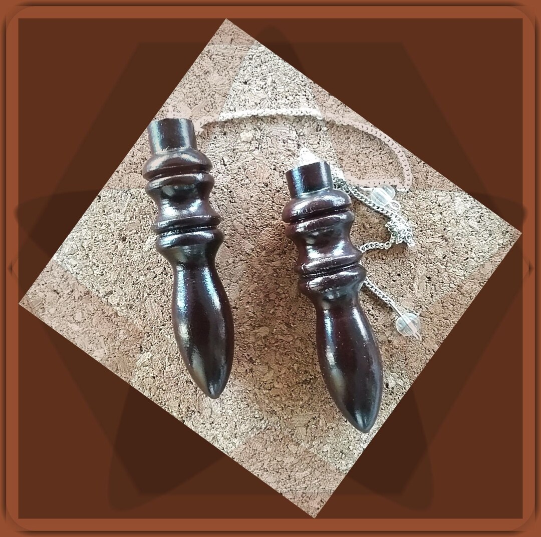 2 Huge Solid Wood Pendulum, ROSEWOOD DOWSING PENDULUM, Wooden Pendulum ...