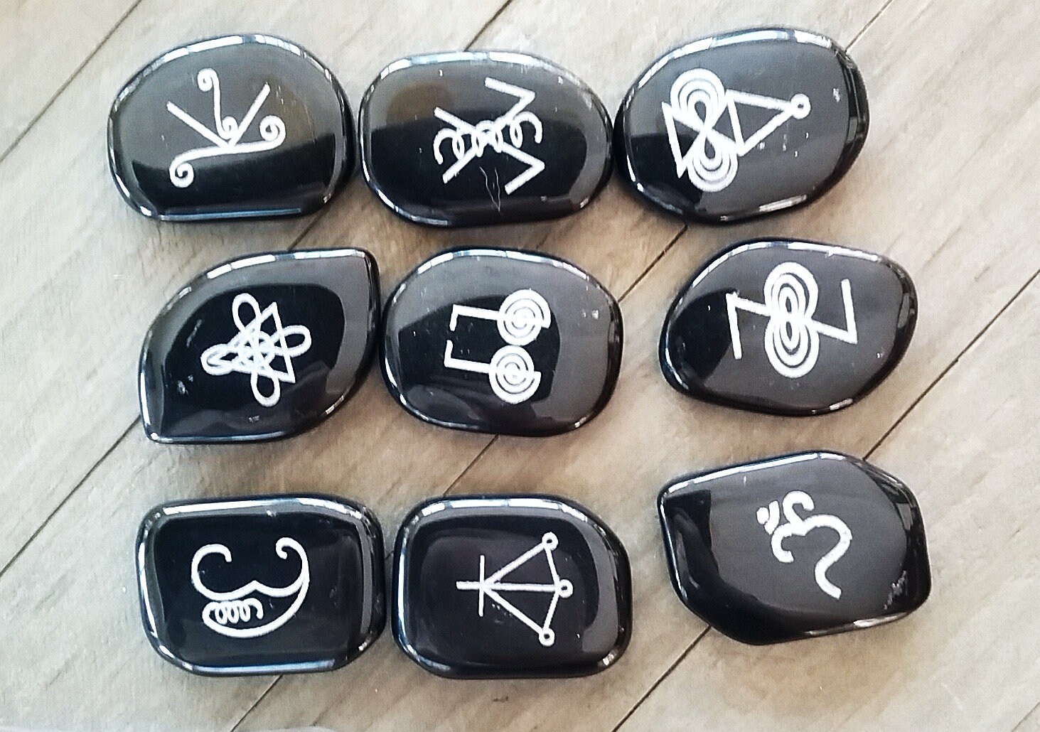 KARUNA REIKI Set Black TOURMALINE Karuna Runes Complete 9 | Etsy
