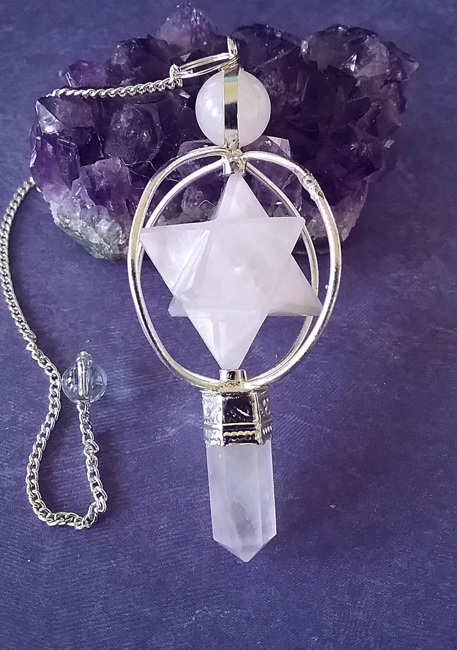 Rose Quartz PENDULUM ROSE QUARTZ Spinning Merkaba Pendulum - Etsy