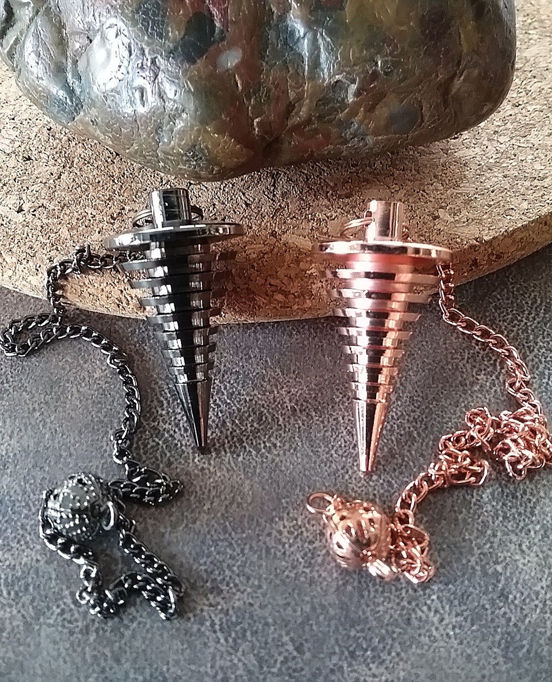 PROFESSIONAL Joe Smith Dowsing Pendulum: Copper or Black Titanium ...
