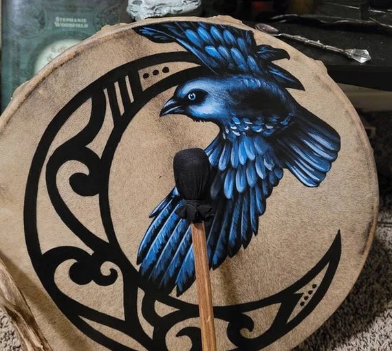 CEREMONIAL DRUM Large Hand Painted Native American Drum With | Etsy