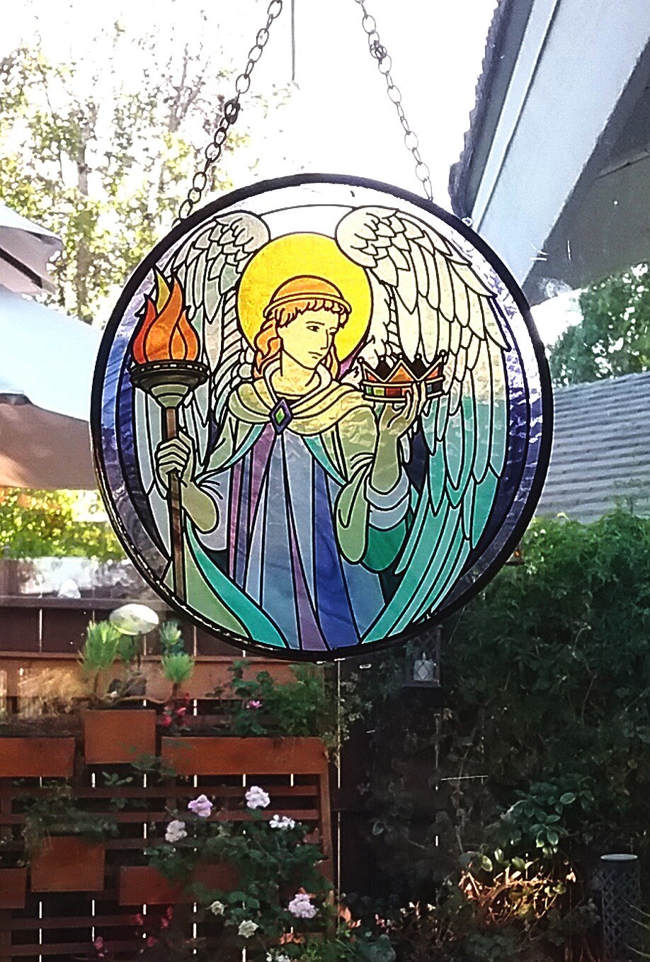Glass Suncatcher ANGEL SUNCATCHER 6 Stained Glass Look - Etsy