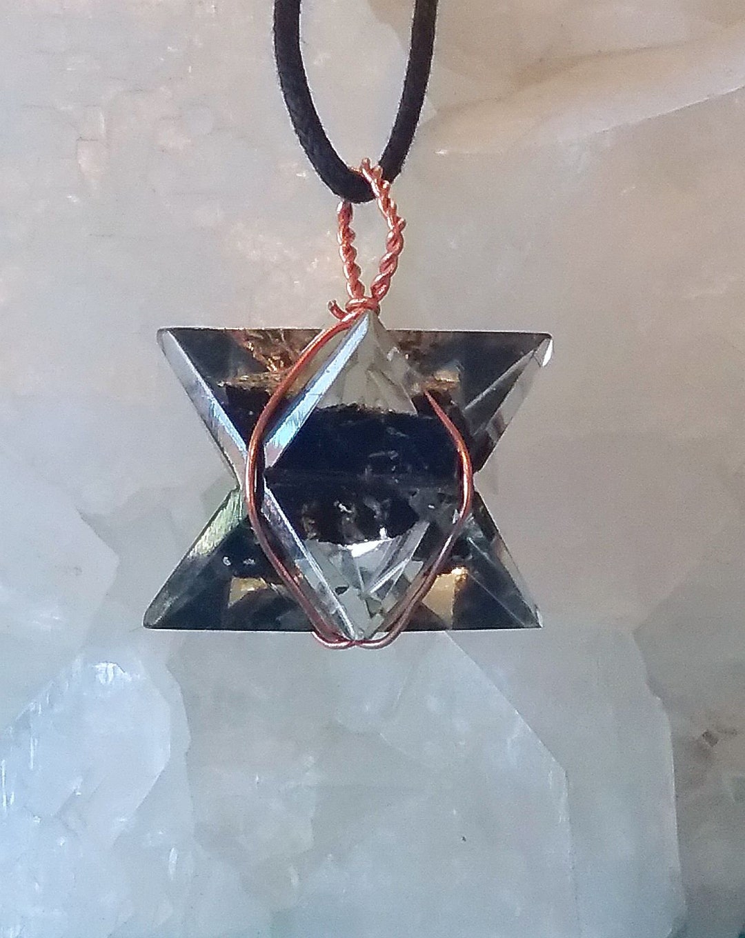 SHUNGITE MERKABA PENDANT, Orgone Shungite Merkaba Pendant, Black Elite ...