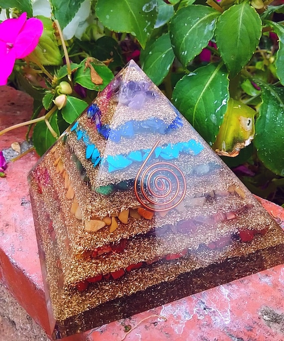 HUGE ORGONE Chakra PYRAMID 120MM Orgone 7 Chakra Layer - Etsy