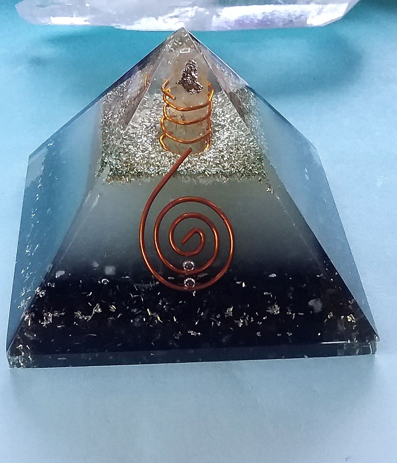 ORGONE Pyramid GLOW in the Dark Pyramid With Black - Etsy
