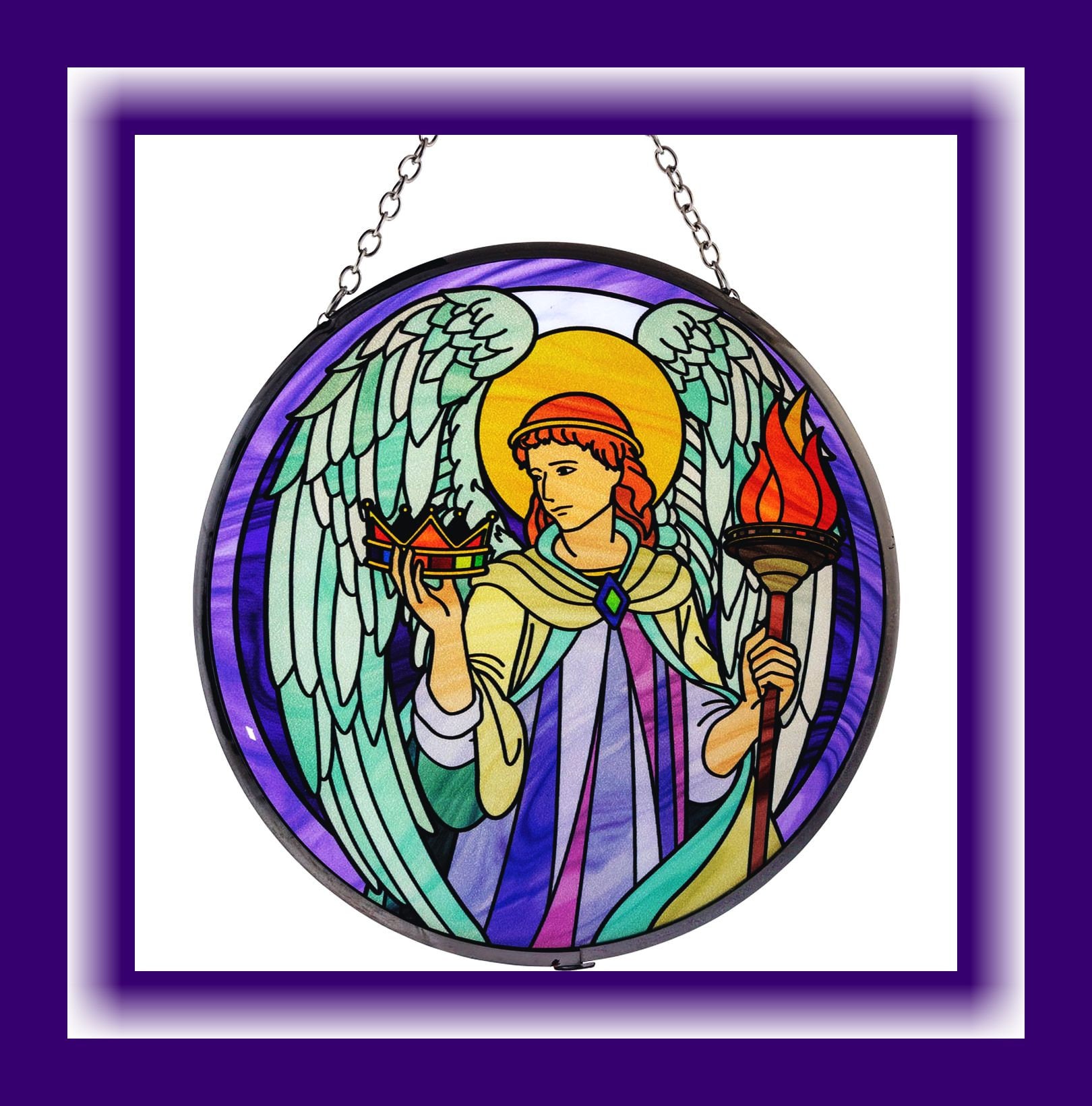 Glass Suncatcher ANGEL SUNCATCHER 6 Stained Glass Look - Etsy