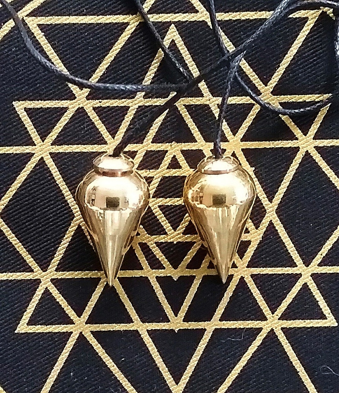 Solid BRASS PENDULUM / 2 Professional Teardrop Design BRASS Dowsing ...