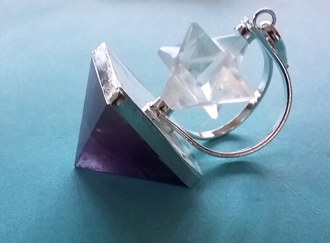Merkaba Pendulum, Spinning Crystal MERKABA Dowsing Pendulum With ...
