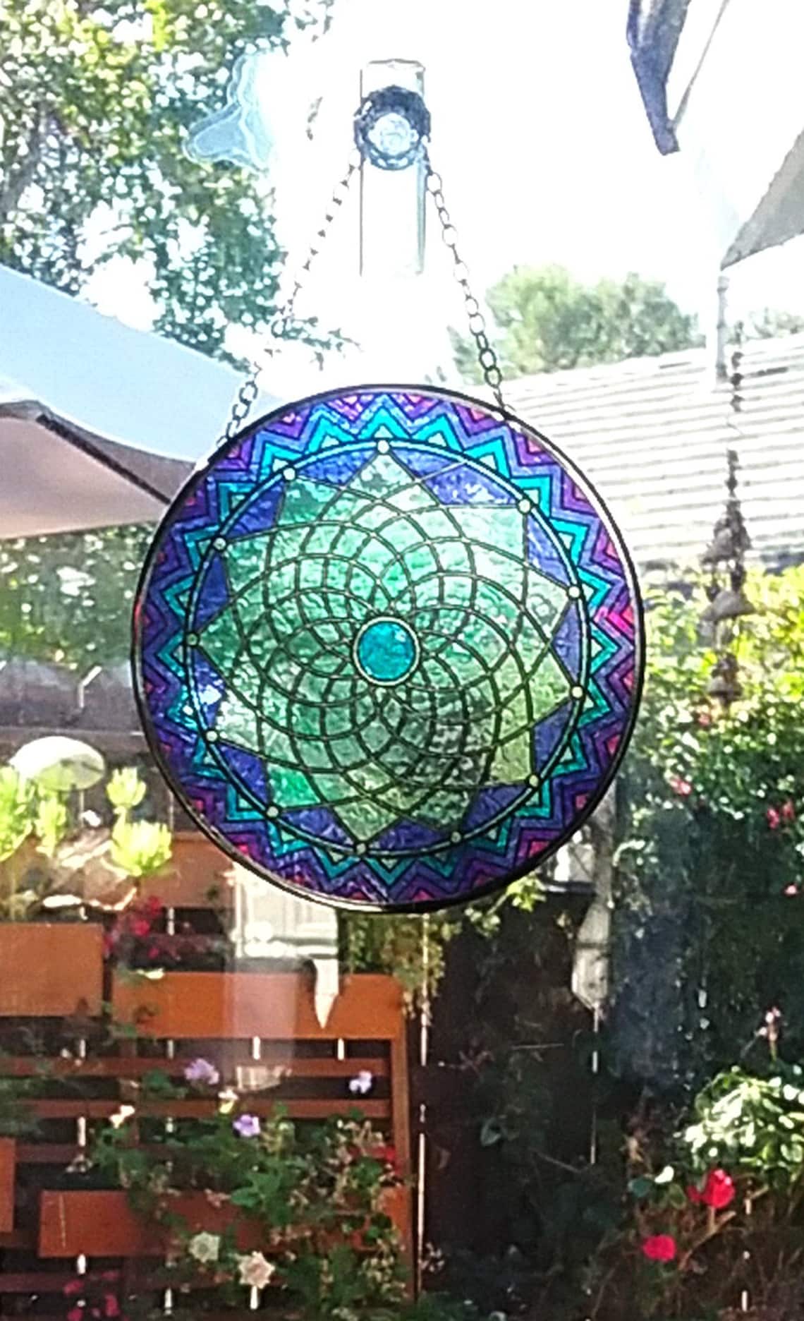 SEED of LIFE Suncatcherglass Suncatcher 6 Stained - Etsy