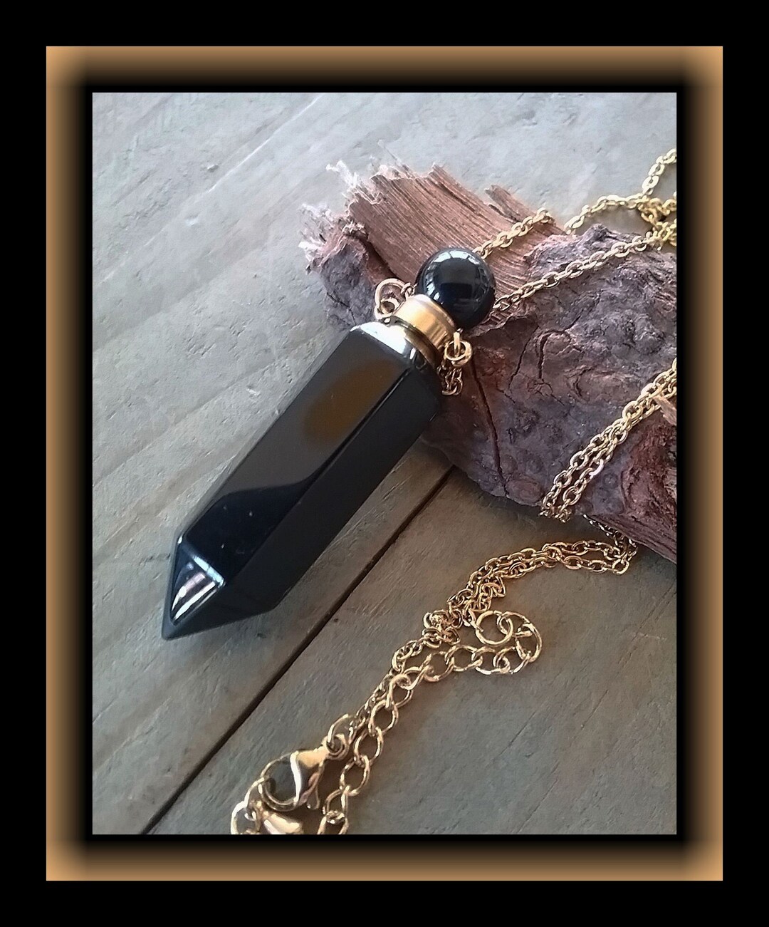 Black Obsidian Urn Necklace: Gemstone Cremation Jewelry Keepsake - Etsy