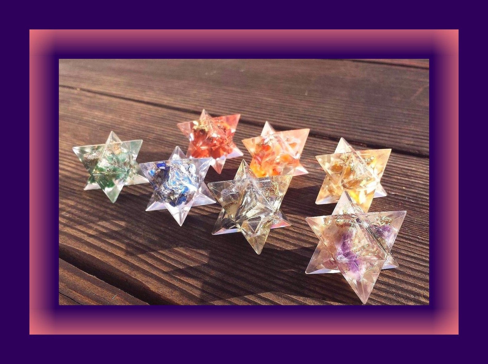 Orgone Merkaba Crystal Set, Chakra Stones, Sacred Geometry - Etsy