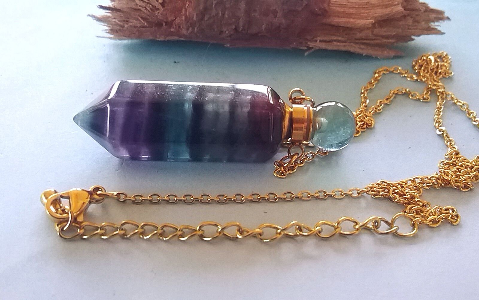 Urn Necklace Cremation Jewelry RAINBOW FLUORITE Urn Crystal - Etsy