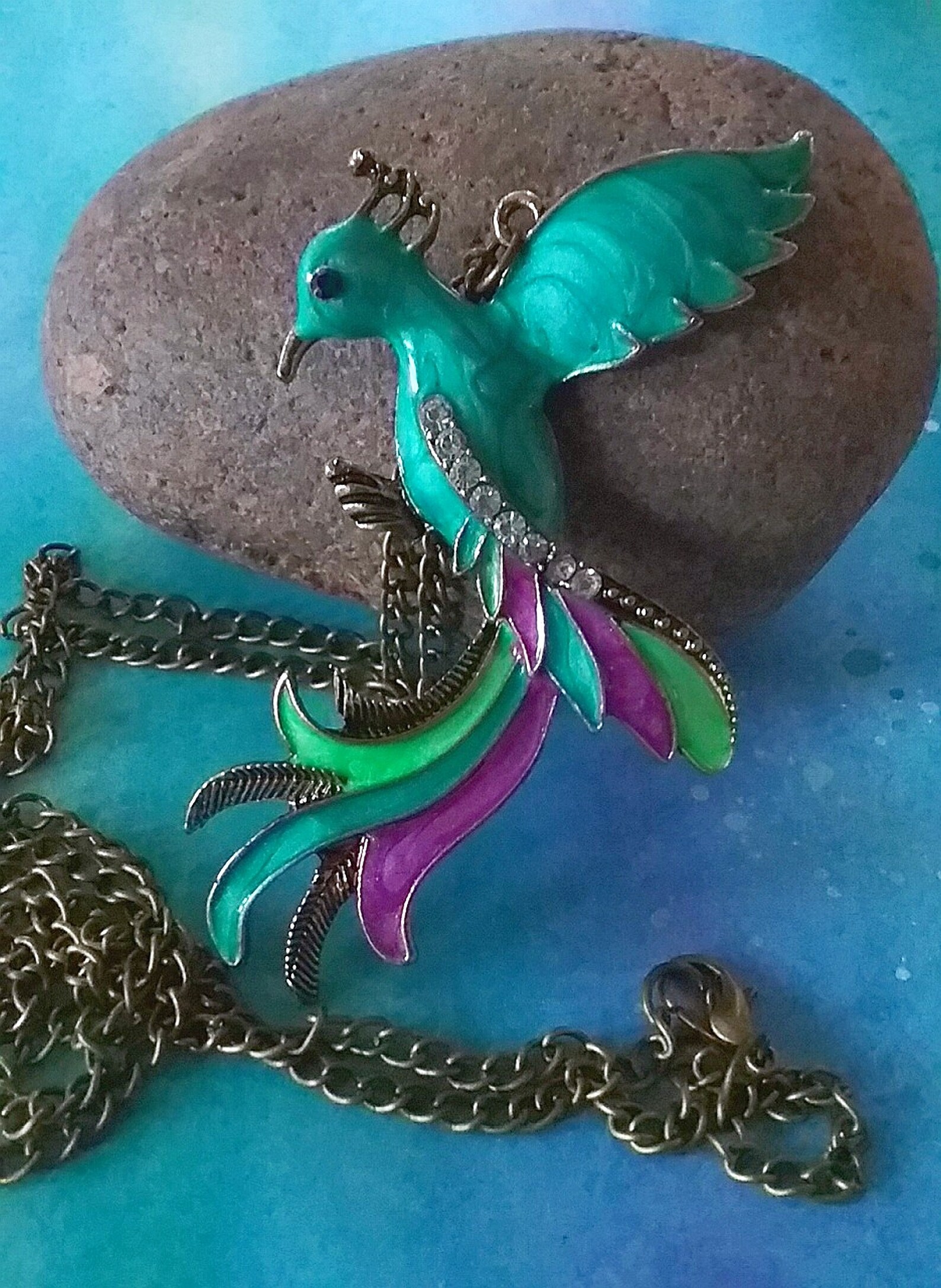 PHOENIX PENDANT Phoenix Bird Necklace Mythical Creature - Etsy Denmark