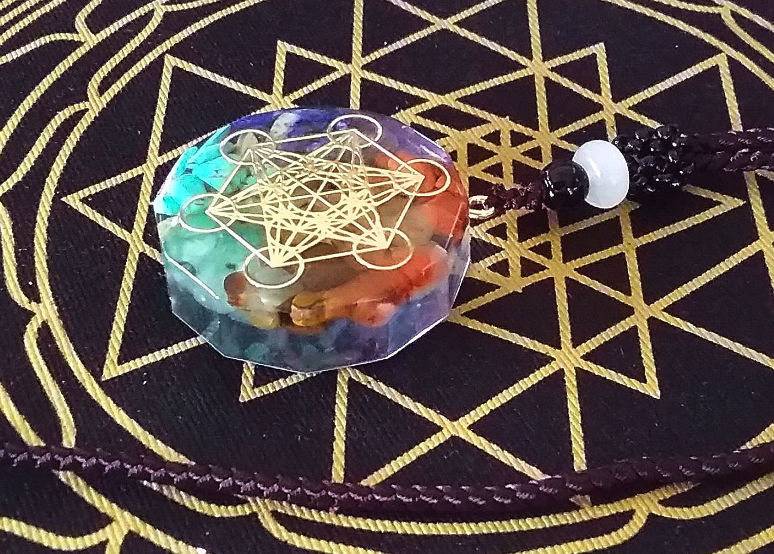 ORGONE METATRON PENDANT Necklace Handmade Metatron's Cube | Etsy