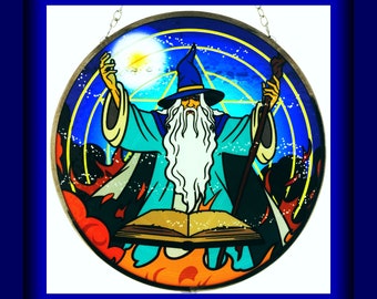 Stained Glass Wizard With Orb - Etsy